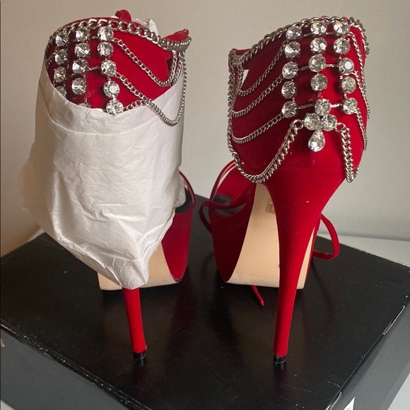 Shoes | Elegant Red High Heel Sandals | Poshmark